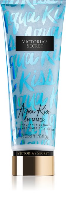Victoria's Secret Aqua Kiss Shimmer Bodylotion mit Glitzerteilchen für Damen | NOTINO
