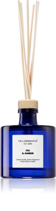 Vila Hermanos Apothecary Cobalt Blue Fig & Amber aroma diffuser with ...