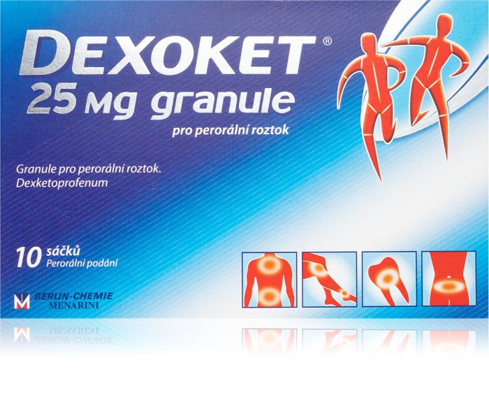 Dexoket Dexoket 10 sáčků x 25mg pro přípravu perorálního roztoku ...