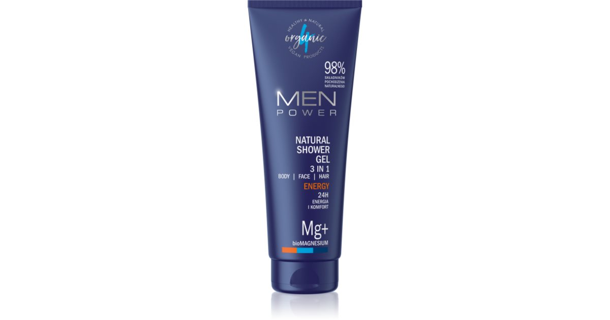4Organic Men Power Energy Cleansing Gel 3 In 1 for men | notino.ie