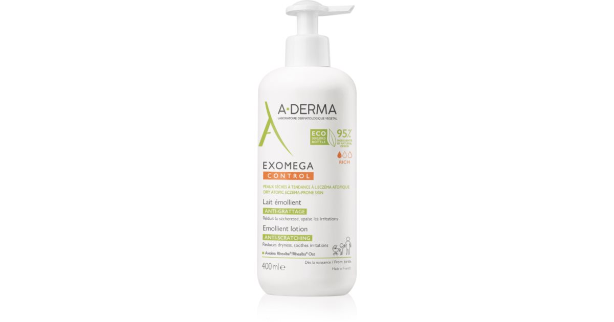 A-Derma Exomega Control Emollient Lotion body lotion to treat ...