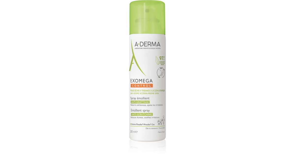 A-Derma Exomega Control Emollient Spray crema hidratante para reforzar ...