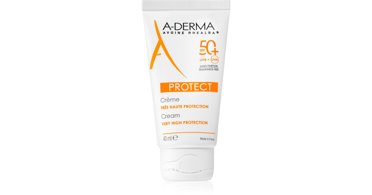 A-Derma Protect crème protectrice visage sans parfum SPF 50+ | notino.fr