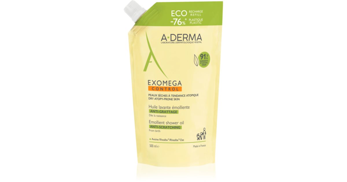 A-Derma Exomega Control zmiękczający olejek pod prysznic do skóry ...