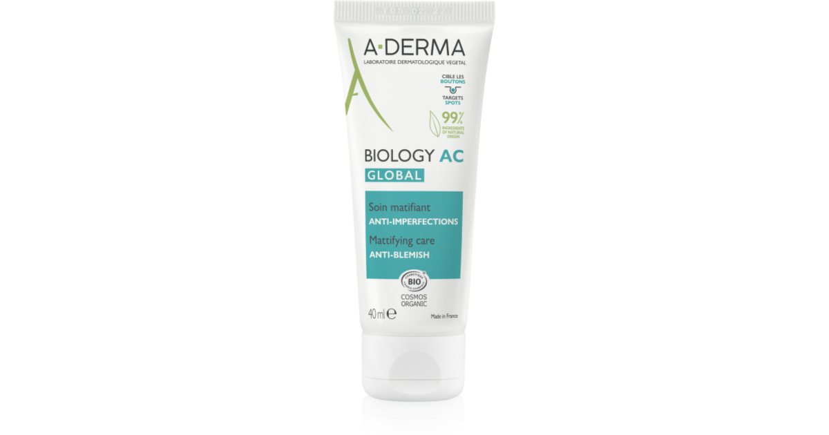 A-Derma Biology AC cuidado matificante contra imperfeições de pele ...