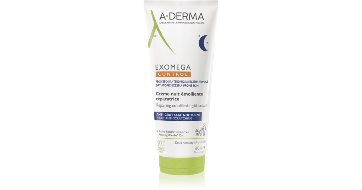 A-Derma Exomega Control Repairing Emollient Night Cream regenerating ...