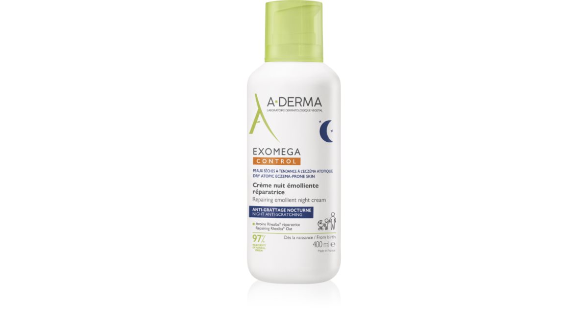 A-Derma Exomega Control Repairing Emollient Night Cream creme de noite ...
