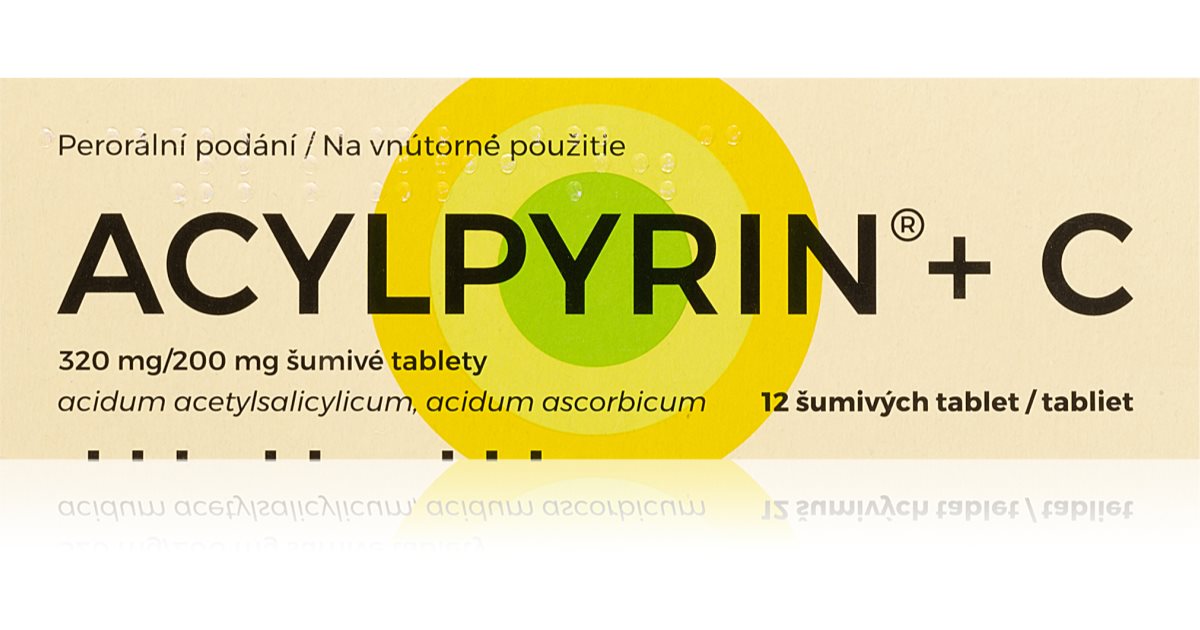 Acylpyrin Acylpyrin (320 mg) + vitamin C (200 mg) šumivé tablety při ...