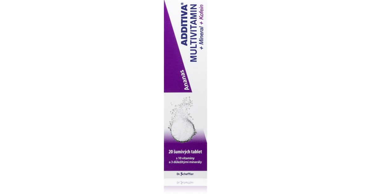 Additiva Multivitamin + Mineral + Kofein Ananas šumivé tablety | notino.cz