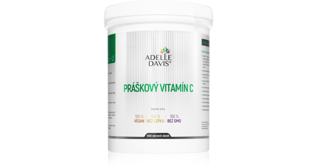 Adelle Davis Práškový vitamín C Práškový vitamin C prášok s vitamínom C ...