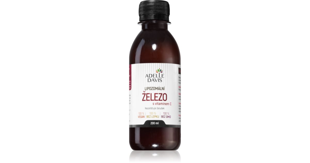 Adelle Davis Lipozomální železo + vitamin C koncentrát pro podporu ...