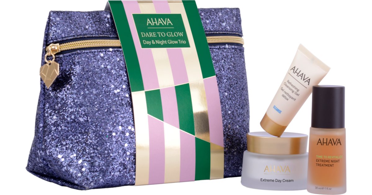 AHAVA Dare to Glow Day & Night Glow Trio gift set for hydrating and ...