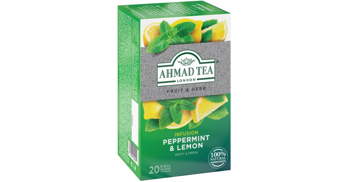 Ahmad Tea Peppermint & Lemon Pfefferminztee mit Zitrone und ...