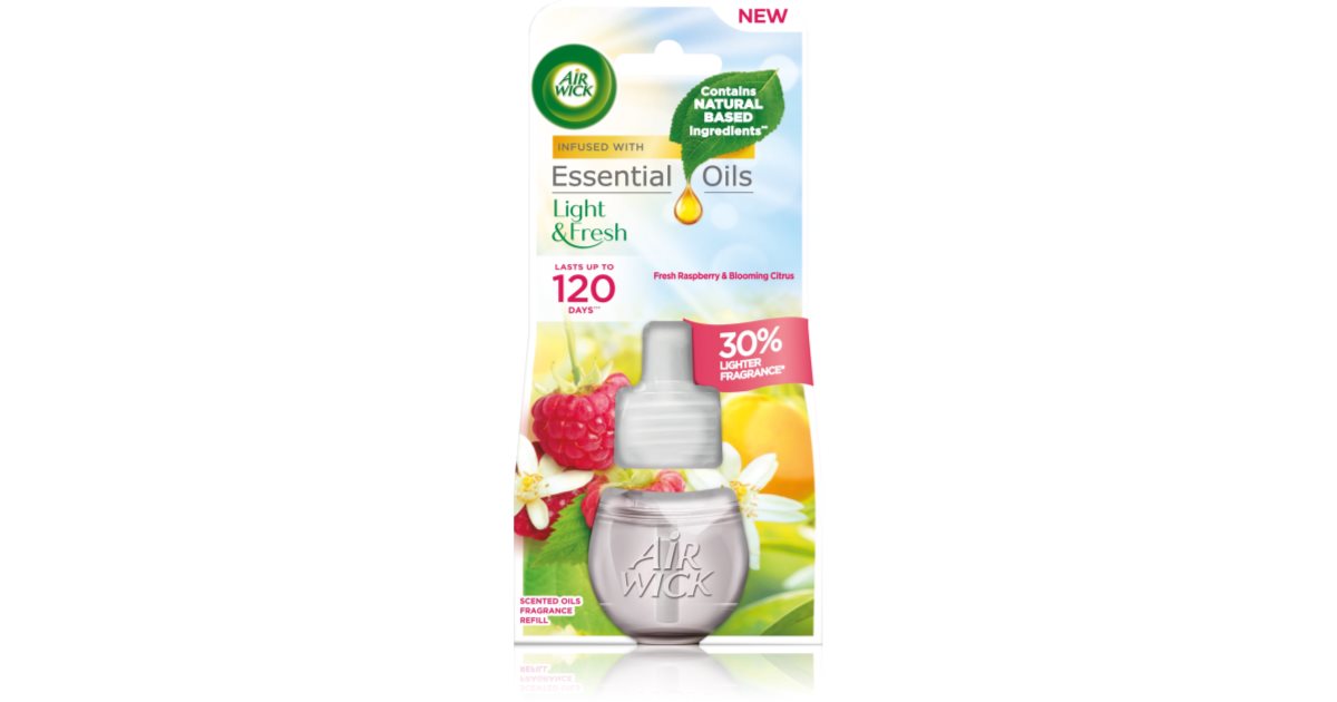 Air Wick Light & Fresh Fresh Raspberry & Blooming Citrus пълнител за ...