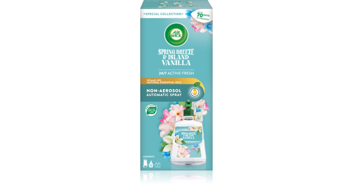 Air Wick Active Fresh Spring Breeze & Island Vanilla automatic air freshener and refill | notino ...