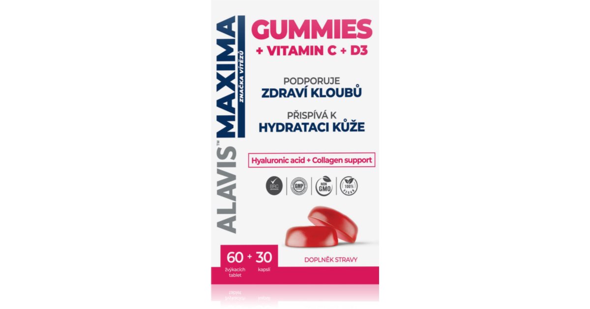Alavis Maxima GUMMIES Vitamin C+D3 tablety a kapsle na klouby, vaziva a kůži | notino.cz