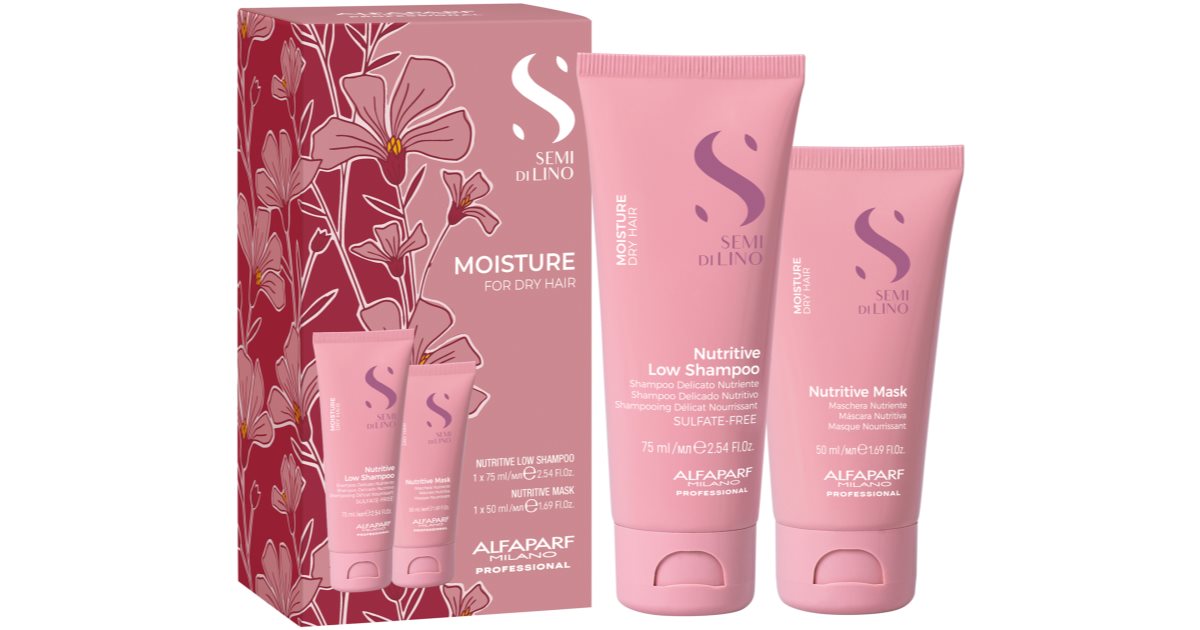 Alfaparf Milano Semi Di Lino Moisture Minisize Kit Kit De Voyage Pour Alfaparf Milano Semi Di Lino Moisture Minisize Kit Kit De Voyage Pour