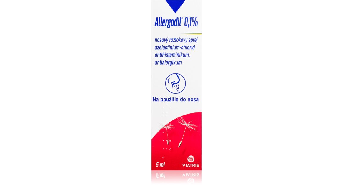Allergodil Allergodil 0,1 % nosný sprej, roztok na liečbu príznakov ...