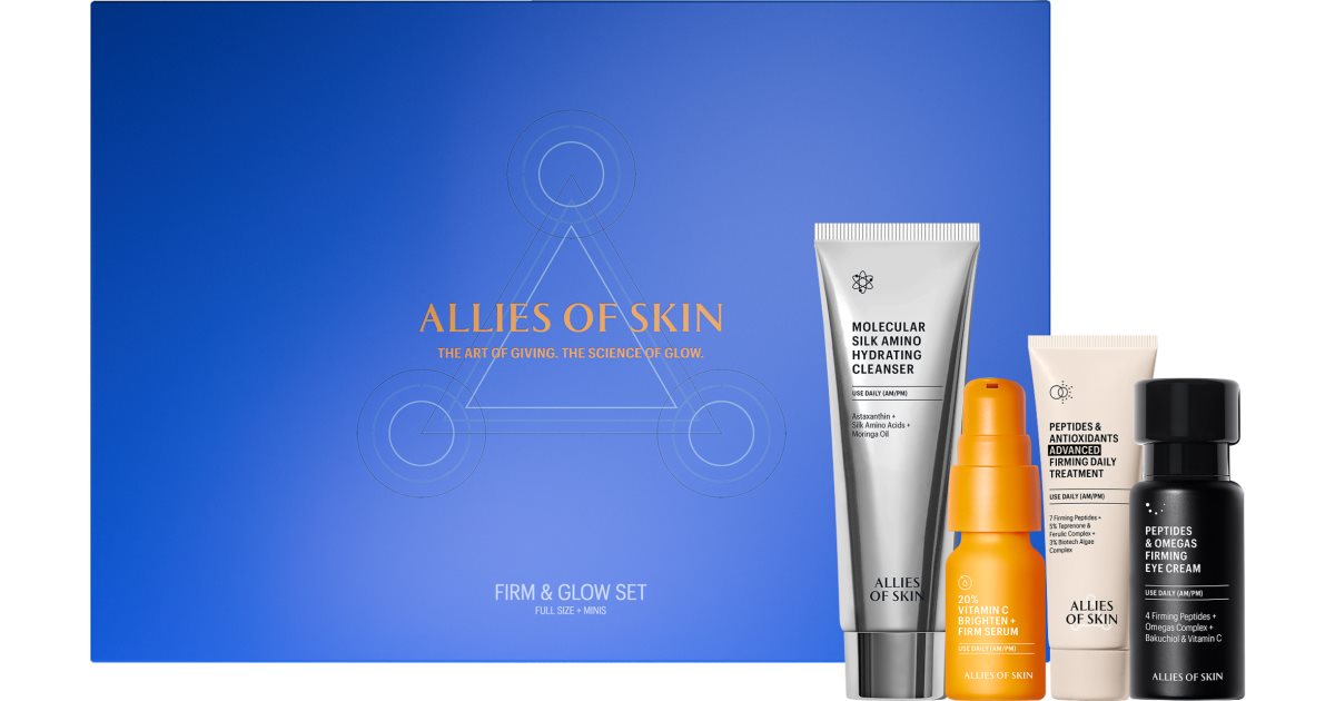 Allies of Skin Firm & Glow Routine Gift Set to brighten and smooth the ...