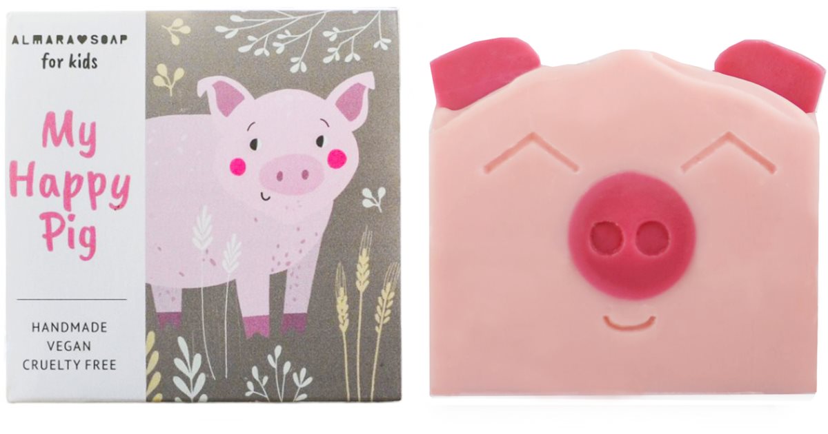 Almara Soap For Kids My Happy Pig handmade soap with pear aroma ...