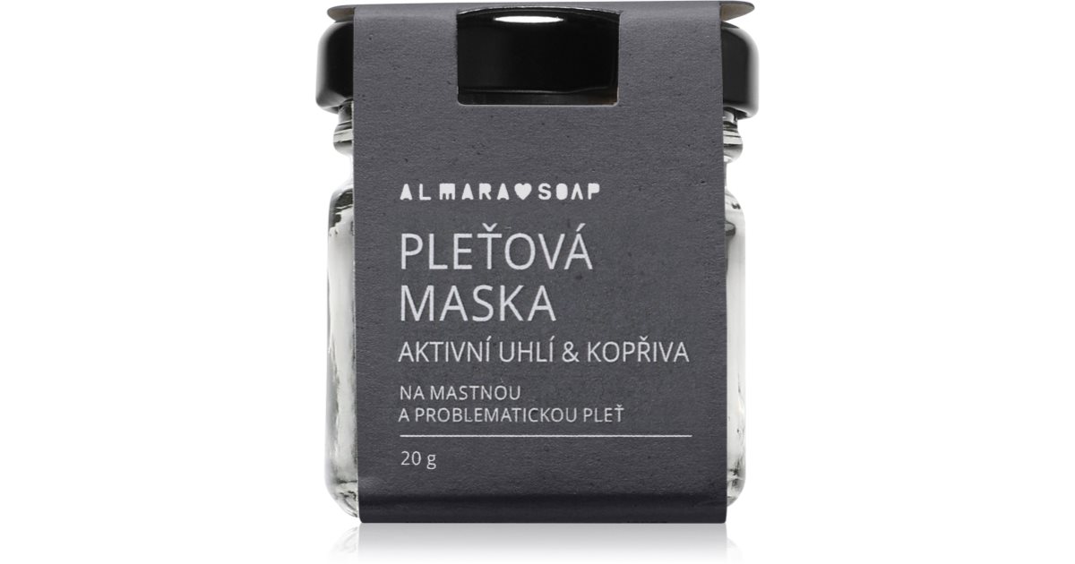 Almara Soap Face Active Charcoal & Nettle face mask for oily and ...