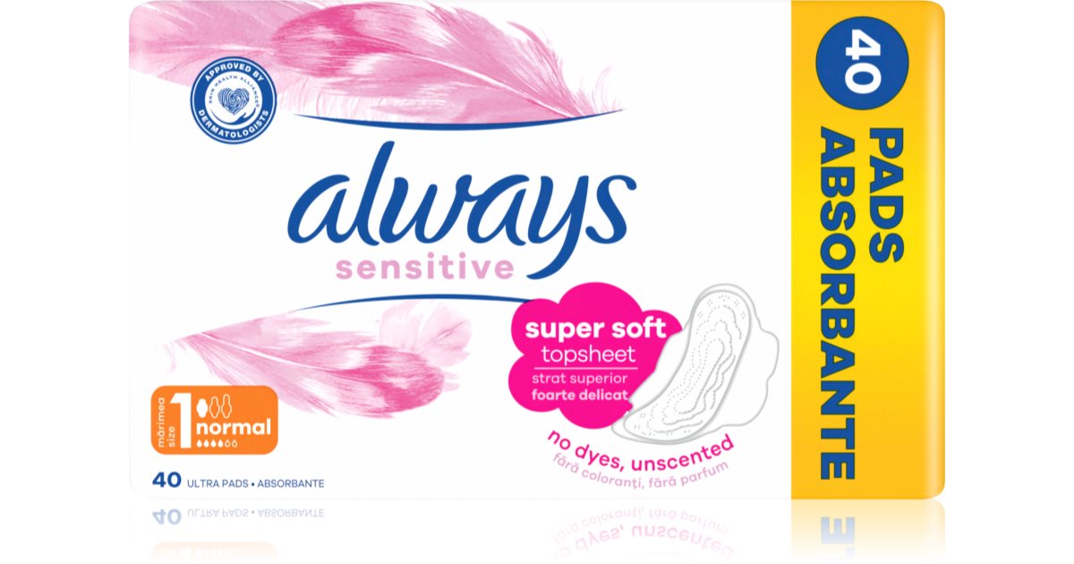 Always Sensitive Normal Plus higiēniskās paketes bez smaržas | notino.lv