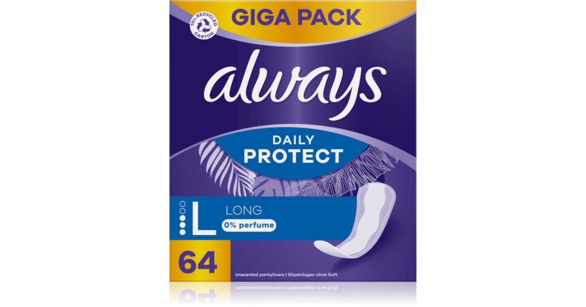 Always Daily Protect Long biksīšu ieliktnīši bez smaržas | notino.lv