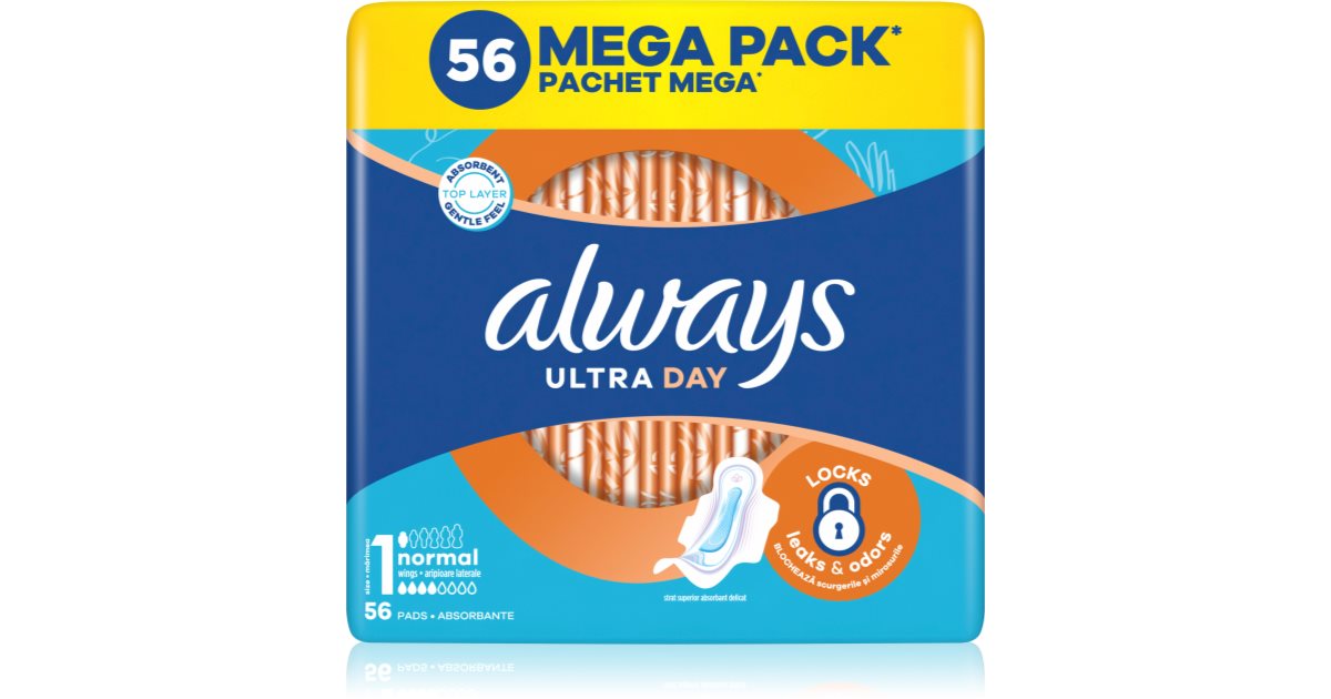 Always Ultra Normal Size 1 sanitary towels with wings | notino.co.uk