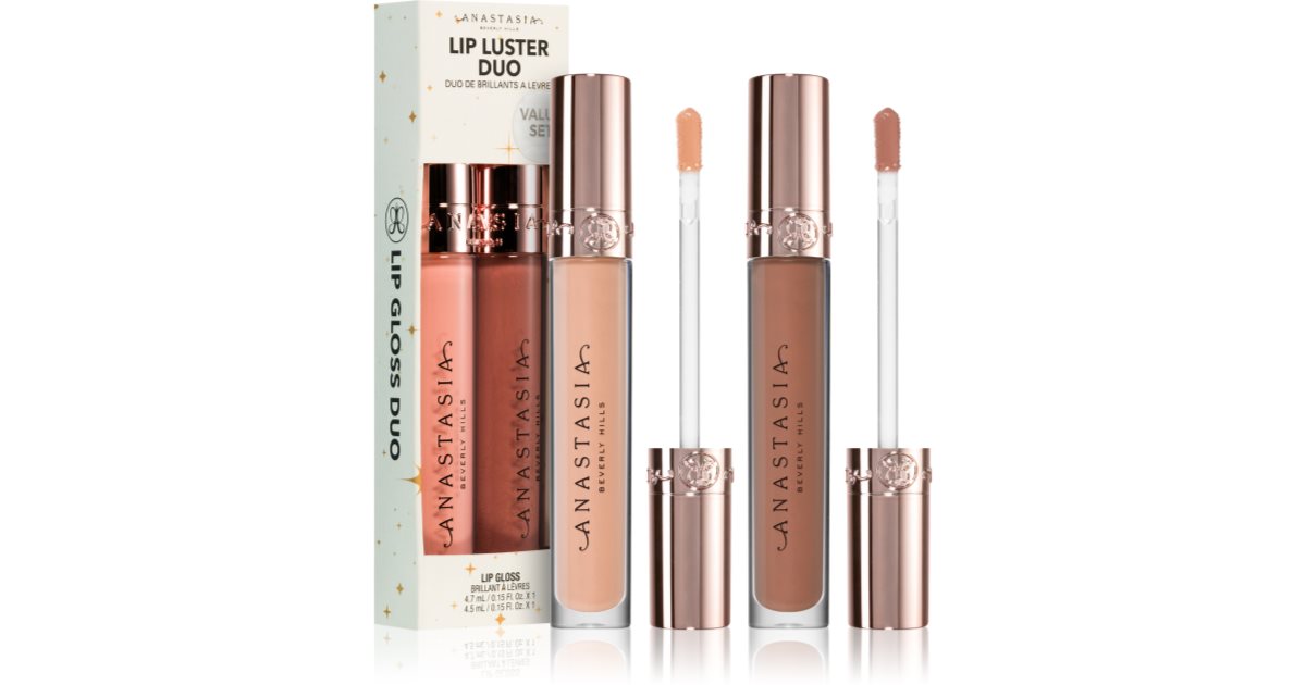 Anastasia Beverly Hills Lip Luster Duo lip gloss set shade Guava & Deep ...