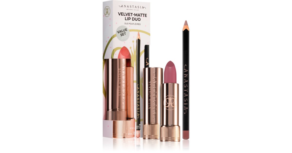 Anastasia Beverly Hills Velvet-Matte Lip Duo gift set for lips shade ...