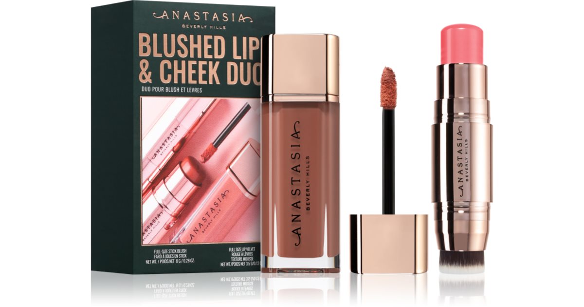 Anastasia Beverly Hills Blushed Lip & Cheek Duo Gift Set for lips and ...