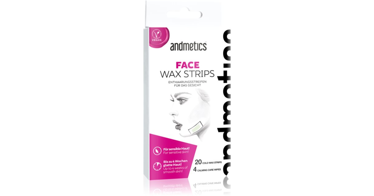 andmetics Wax Strips Face Facial Waxing Strips | notino.ie