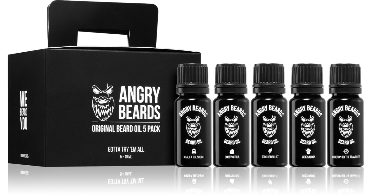 Angry Beards Original Beard Oil 5 Pack Bartöl (geschenkset) | notino.at