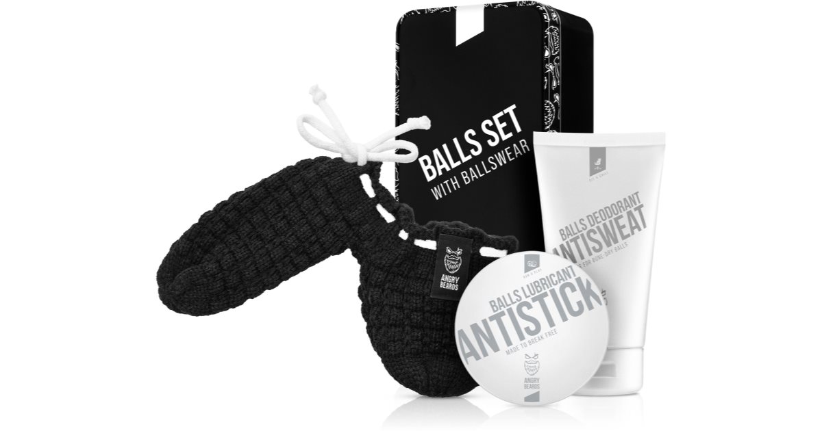 Angry Beards Antisweat & Antistick Balls Set dárková sada pro muže ...