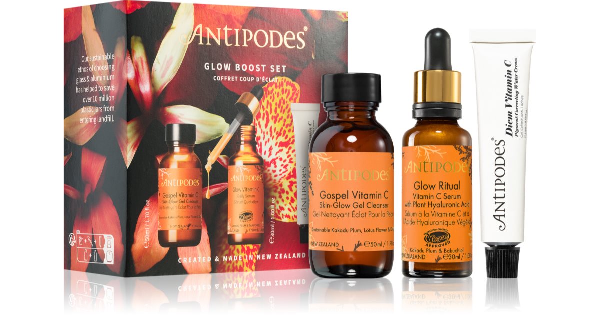 Antipodes Glow Boost Set set with a brightening effect | notino.ie