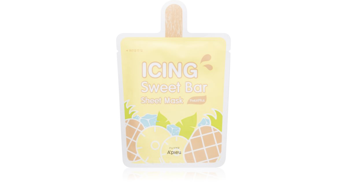 A’pieu Icing Sweet Bar Mask Pineapple bőrfrissítő arcmaszk | notino.hu