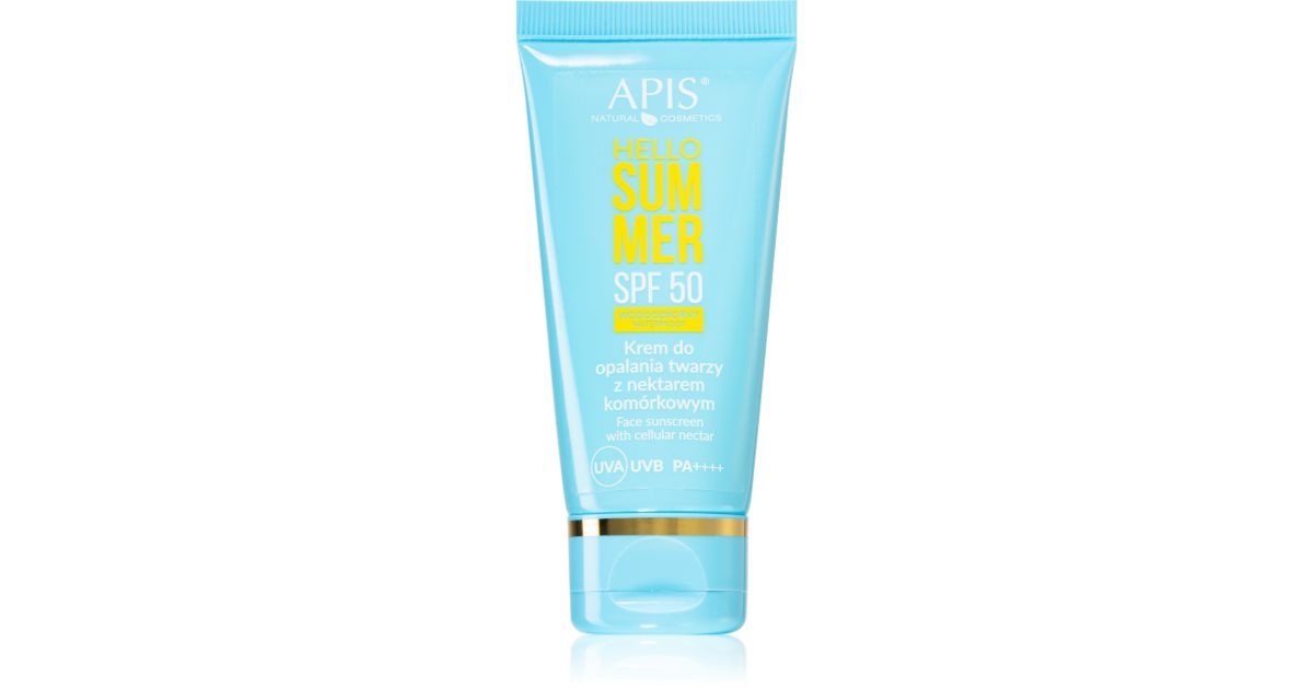 Apis Natural Cosmetics Hello Summer слънцезащитен крем за лице SPF 50 ...
