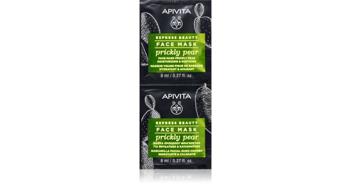 Apivita Express Beauty Moisturizing Face Mask Prickly Pear Soothing ...