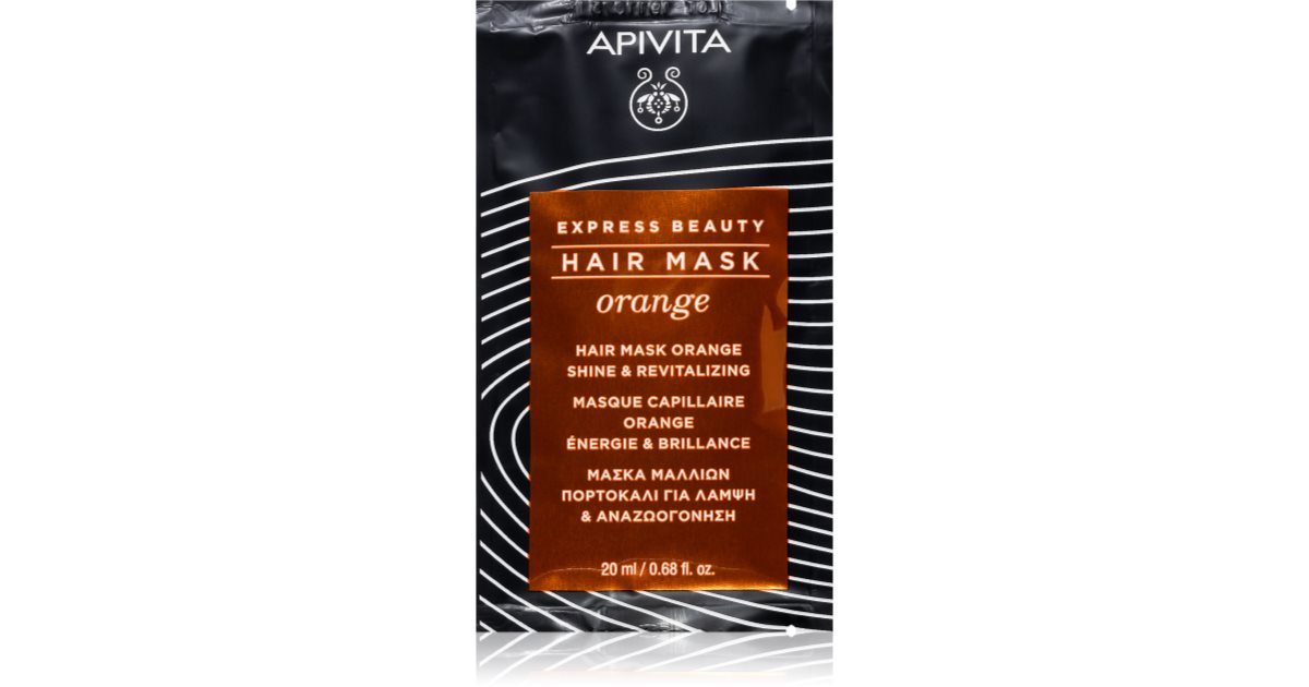 Apivita Express Beauty Hair mask Shine Orange Elavdav juuksemask ...