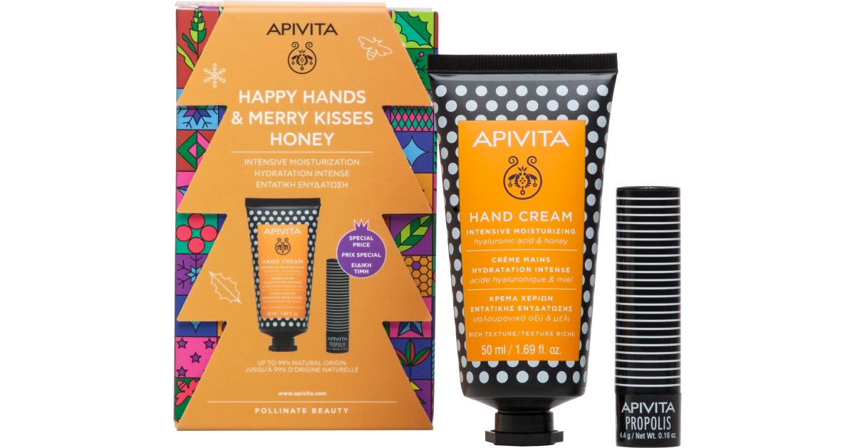 Apivita Hand Care Hyaluronic Acid & Honey coffret cadeau II. (pour une hydratation intense ...