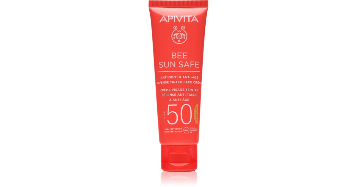 Apivita Bee Sun Safe Anti-age Face Tinted SPF50 ochranný tónovací krém ...