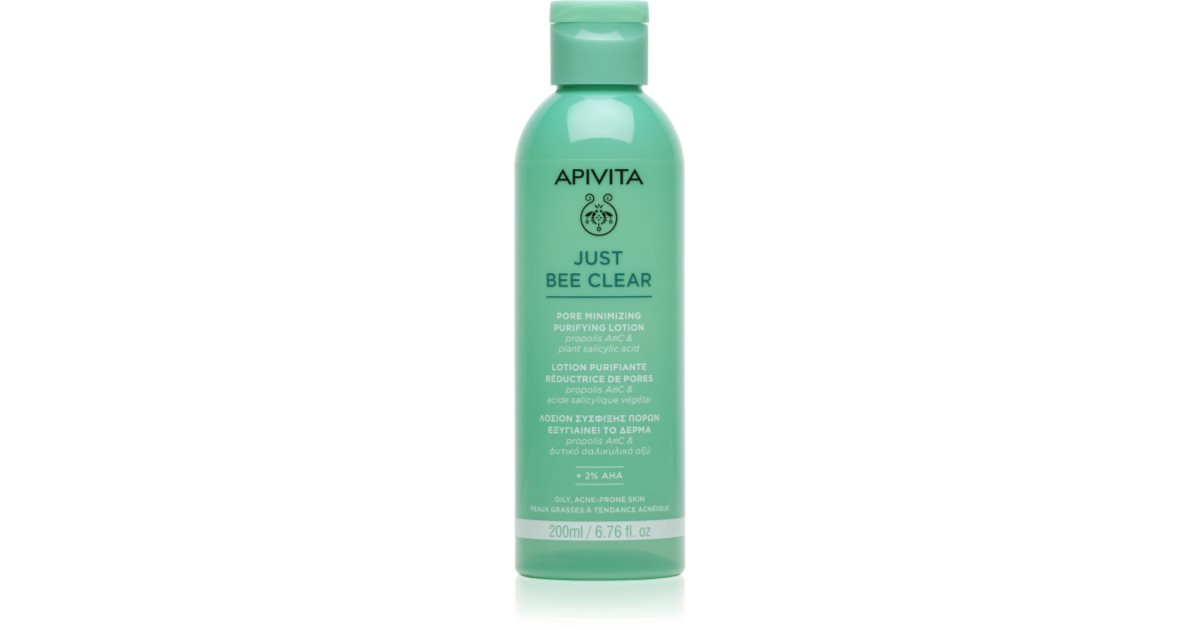 Apivita Just Bee Clear Pore Minimizing Lotion tratamiento para poros abiertos y puntos negros ...
