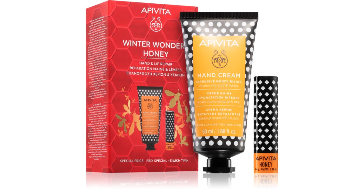 Apivita Hand Care Winter Wonders Honey coffret de Noël (Bio-Eco Product, 100% Natural Derived ...