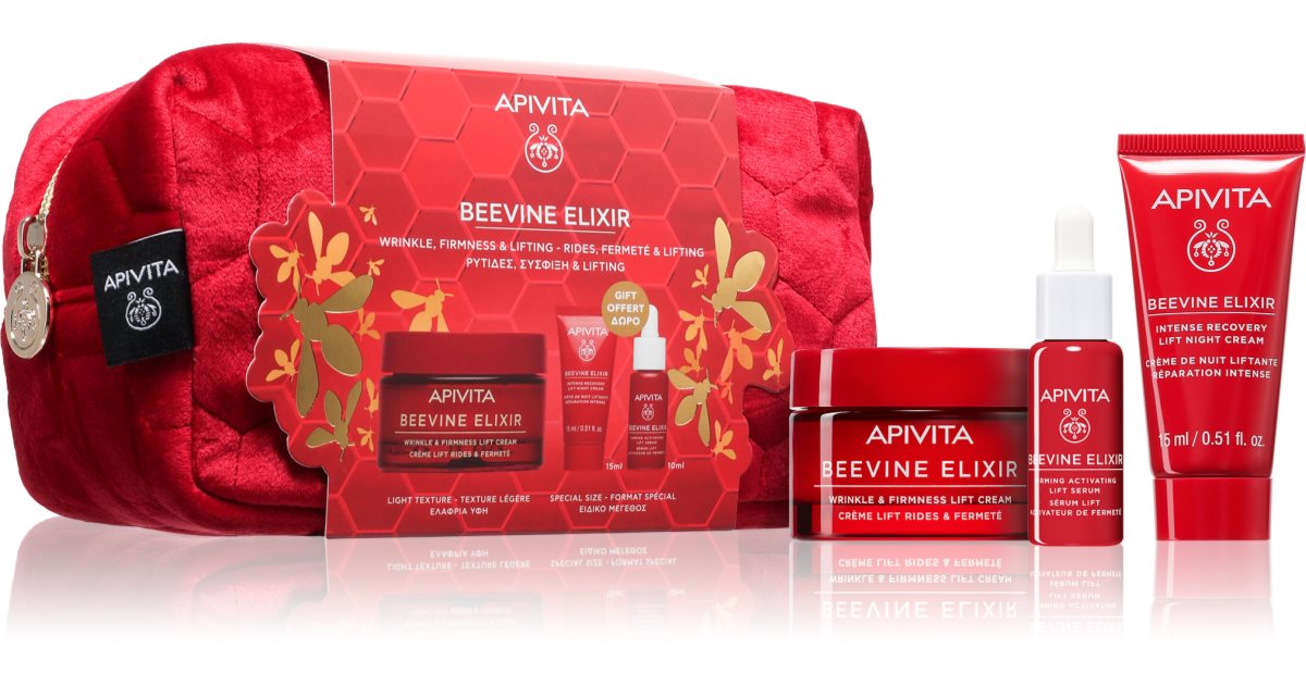 Apivita Beevine Elixir (Light Texture) Christmas gift set with anti ...
