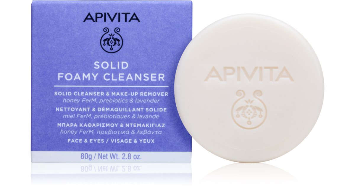 Apivita Cleansing Solid Foamy Cleanser savon nettoyant solide pour un ...