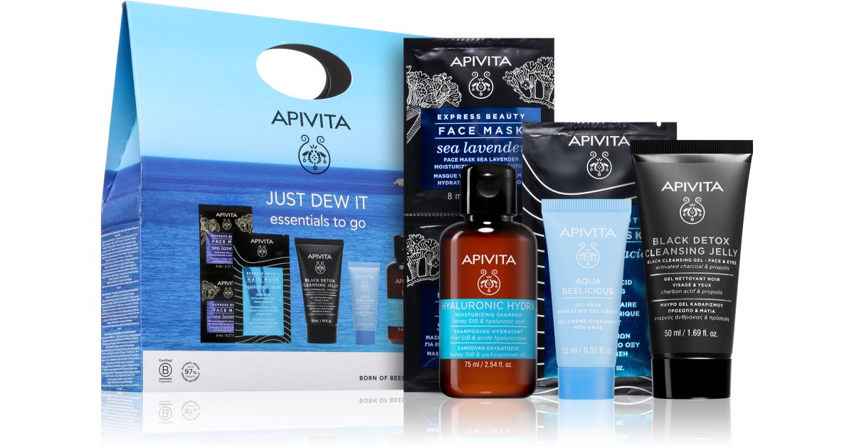 Apivita Just Dew It Set set di cosmetici da viaggio per idratazione ...