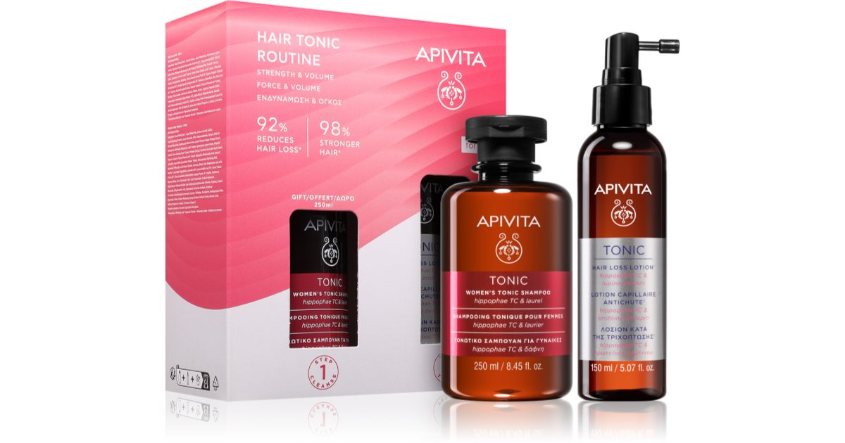 Apivita Tonic Women's Hair Tonic Routine Set set against hair loss ...