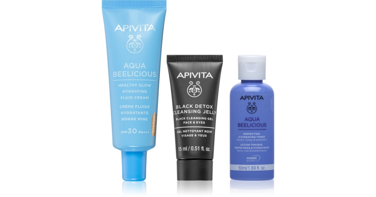 Apivita Aqua Beelicious Hydrating & Natural Coverage Routine Set ...