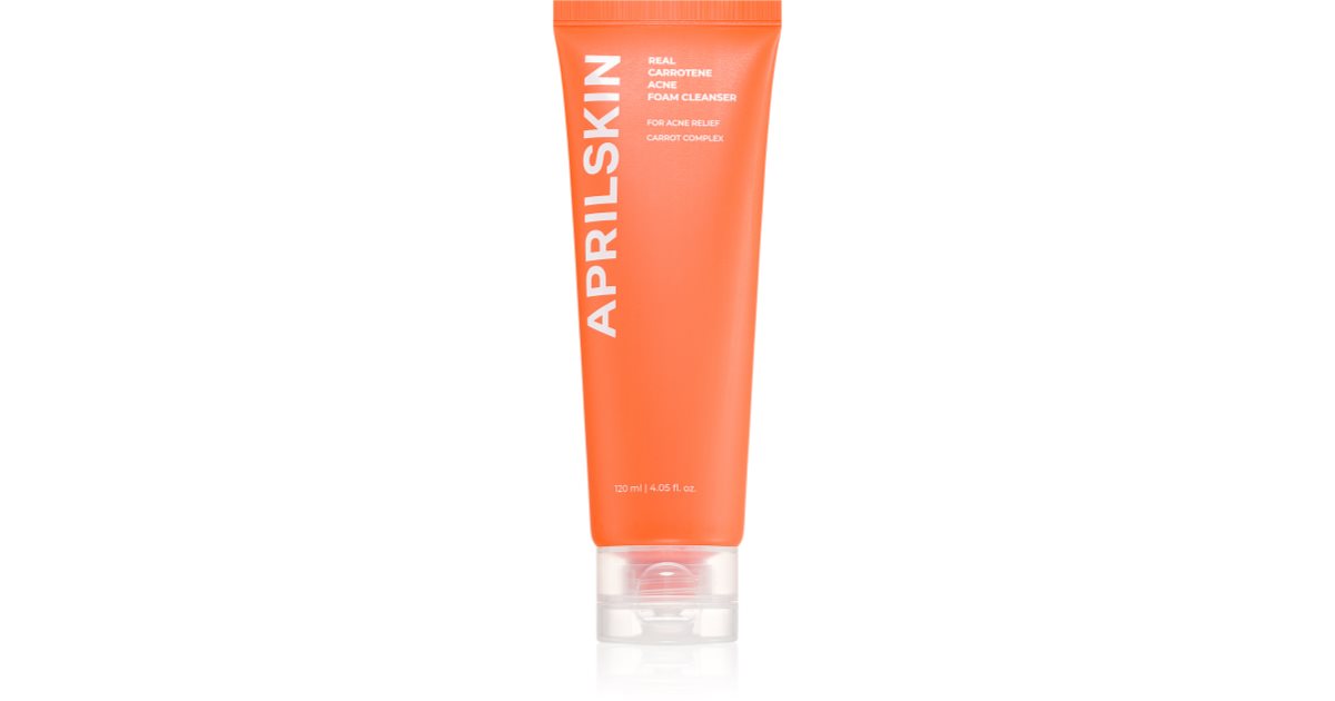 APRILSKIN Real Carrotene Acne Foam Cleanser deep-cleansing mousse for ...