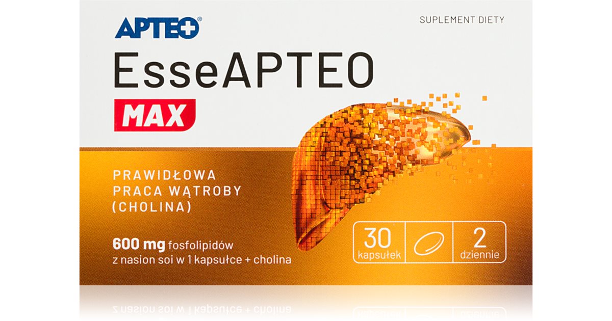 Apteo EsseAPTEO MAX kapsułki na poprawę czynności wątroby